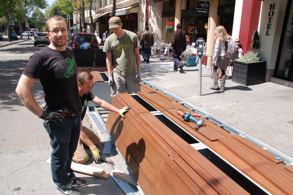 Eyes on the Street: Rebar Crews Grace Columbus Ave. with Second Parklet ...