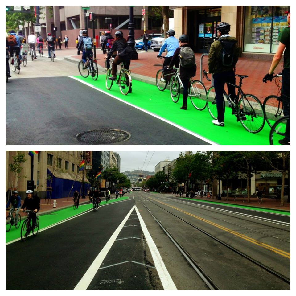The Difference Some Sleek New Paint and Pavement Makes on Market Street ...