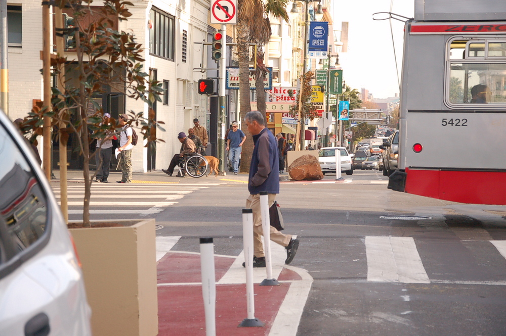 SF's First Painted Sidewalk Extensions Come to Sixth Street ...