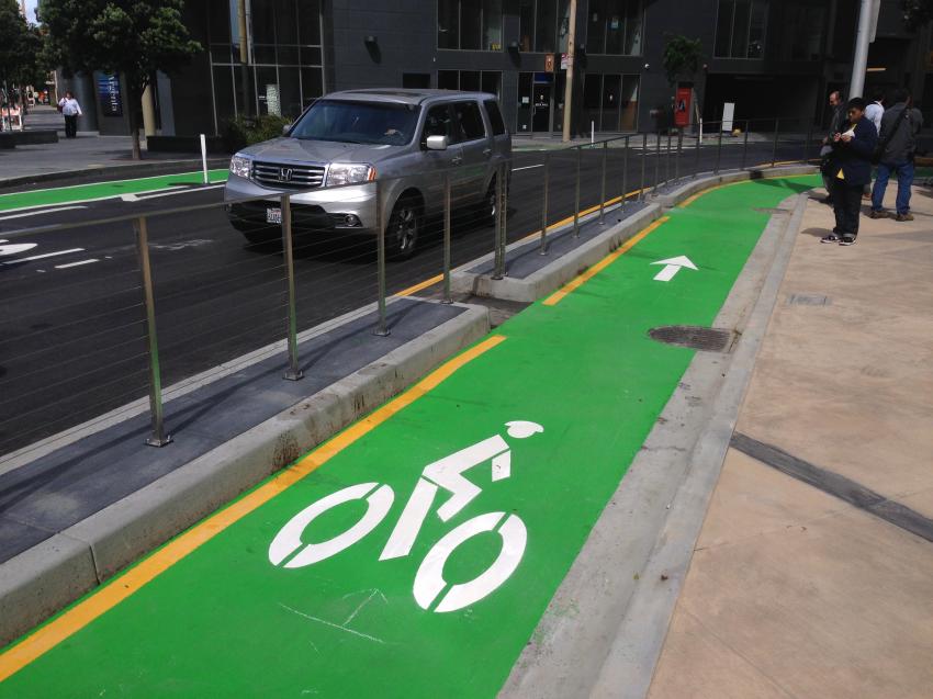 Polk Street Contra-Flow Bike Lane Opens to the Public - Streetsblog San ...