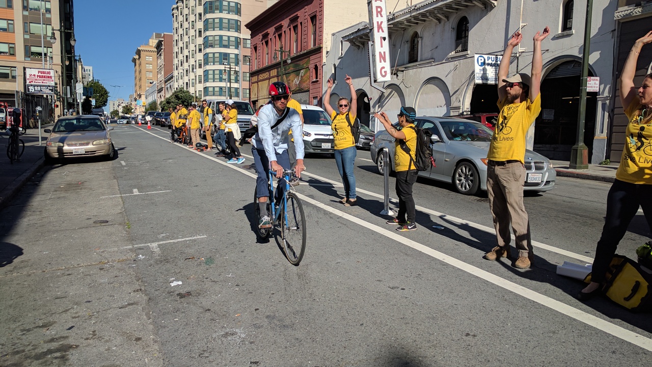 For Protected Bike Lanes, Protesters Put Their Bodies In the Street ...