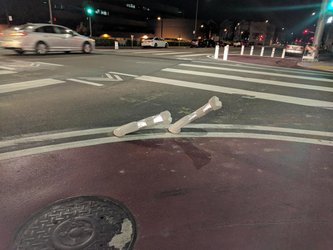 Oakland Bollard-izes Protected Intersections at Lake Merritt - Streetsblog San Francisco