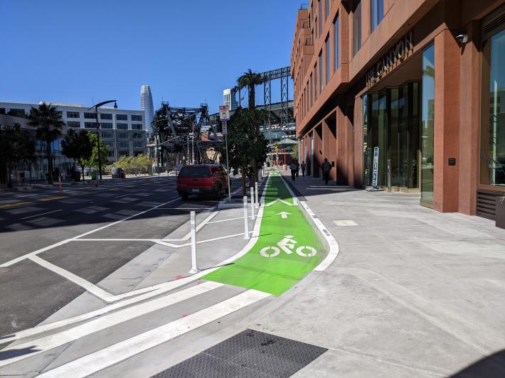 Eyes on the Street: San Francisco Joins the Sidewalk-Level Bike Lane ...