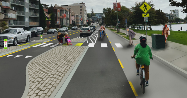 Update on Oakland DOT's Lakeshore Protected Bike Lane Project ...